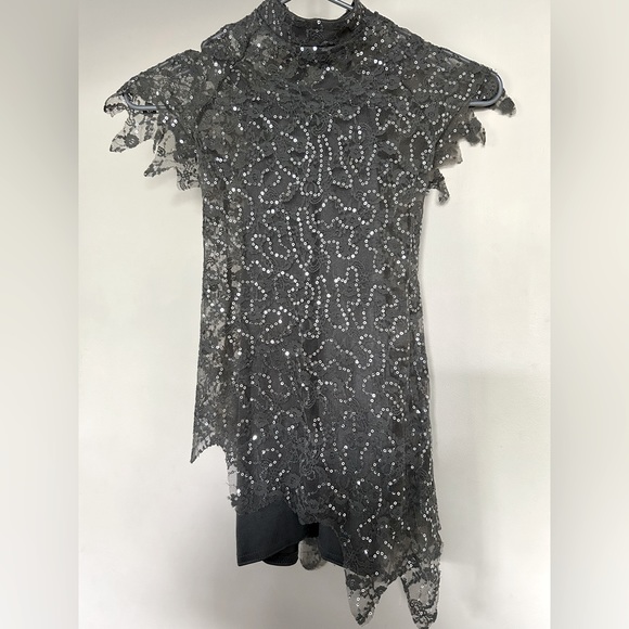 Kelle | Costumes | Kelle Sequin Sheer One Piece Dance Costume Med Child ...